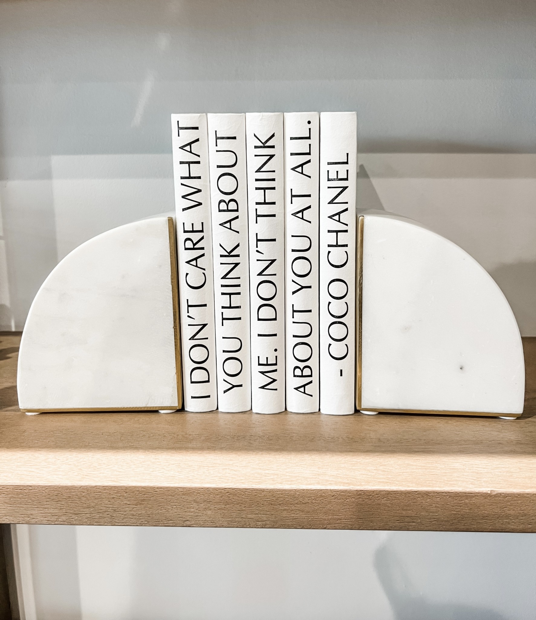 White Marble Book Ends - Mickler & Co. Design Studio