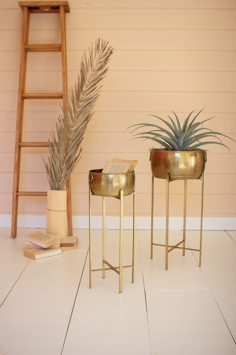 Brass Plant Stand - Mickler & Co. Design Studio