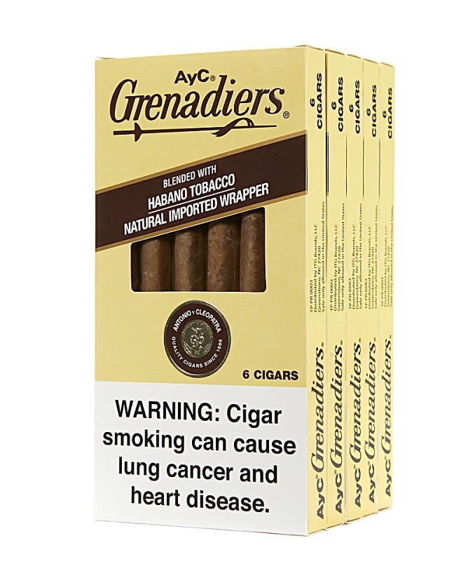 AYC GRENADIER 6 CIGARS /PK (2 PACKS=12 CIGARS TOTAL) - CUMULUS WHOLESALE