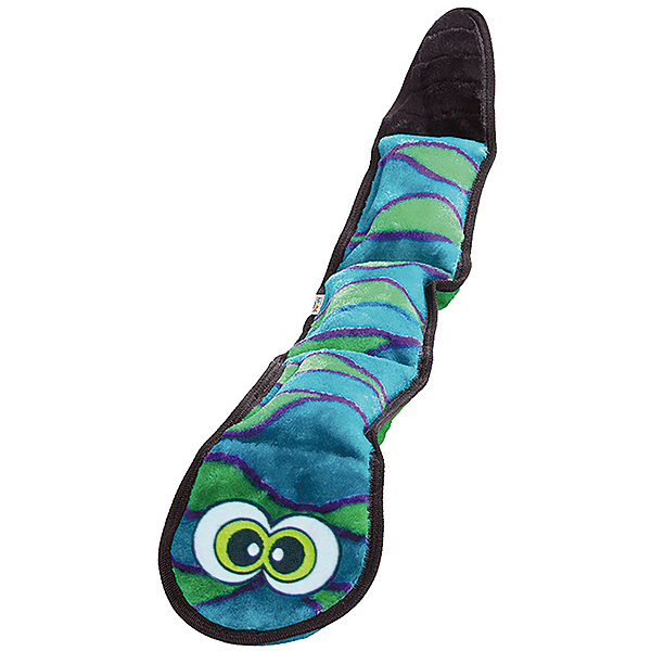 Invincible Snake Blue & Green | 3 Squeaker - WHS Pet Shop