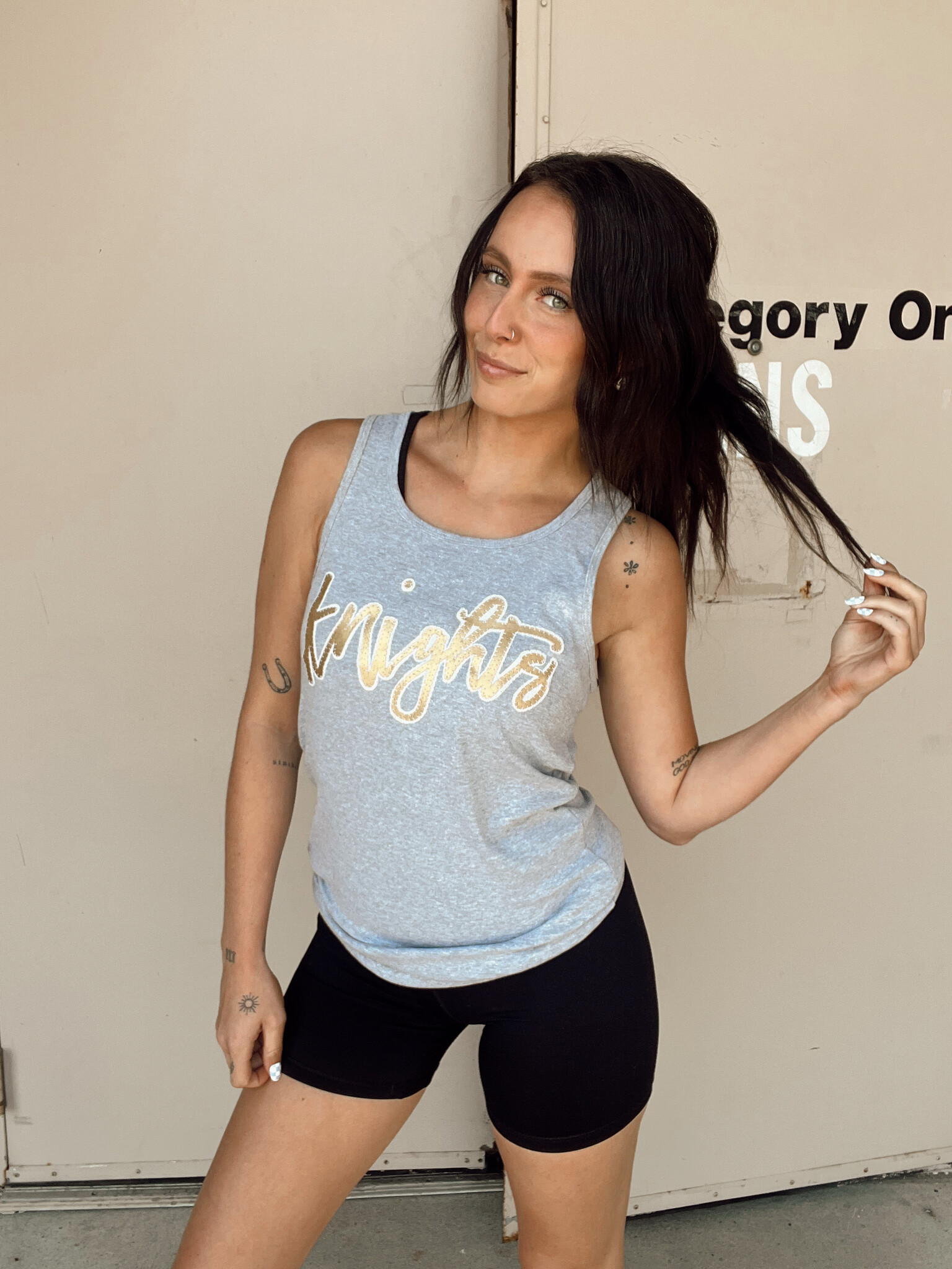 Knights Cursive Sewn Tank - Ash & Ash Co