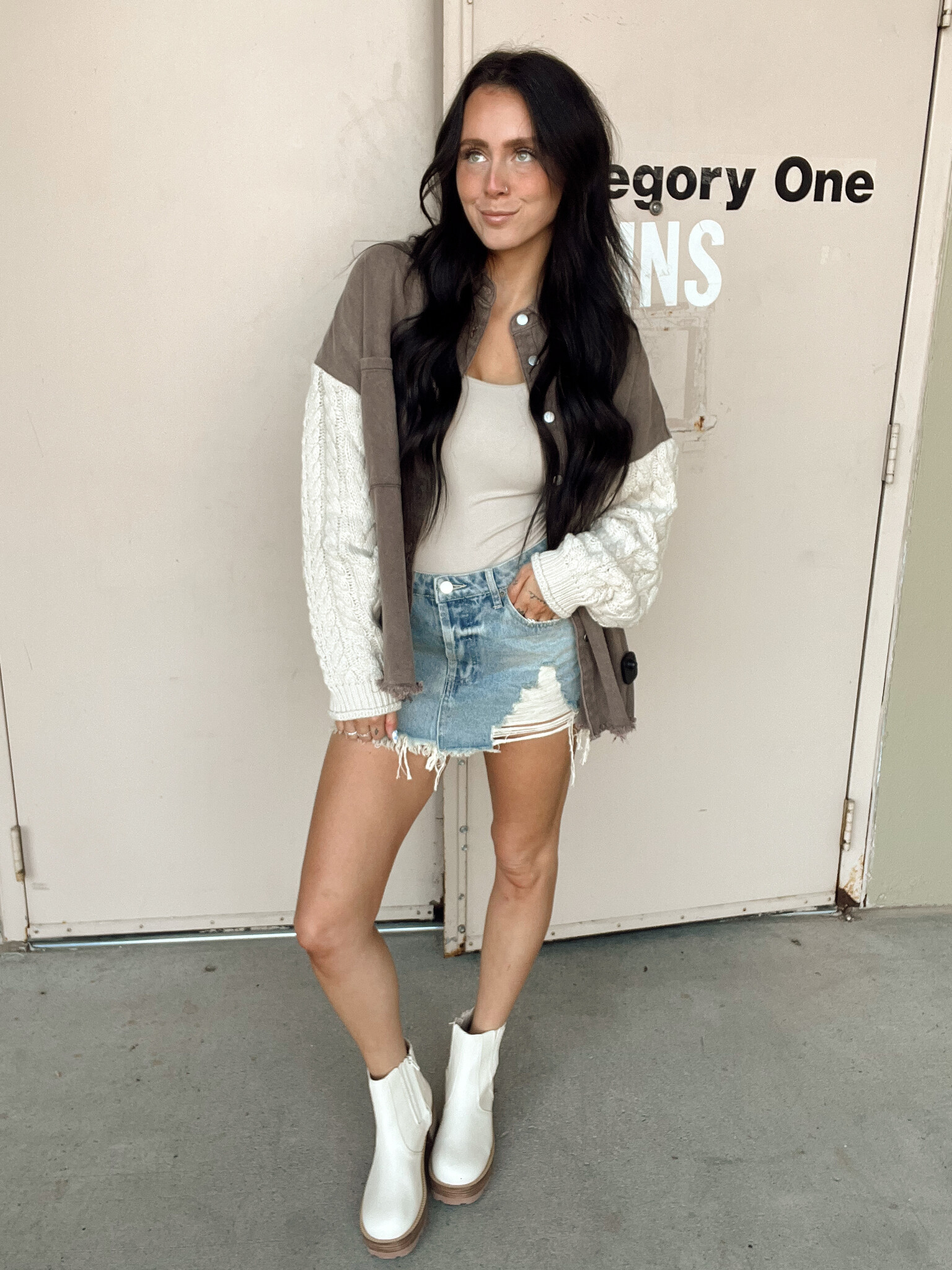 Distressed Denim Skirt - Ash & Ash Co