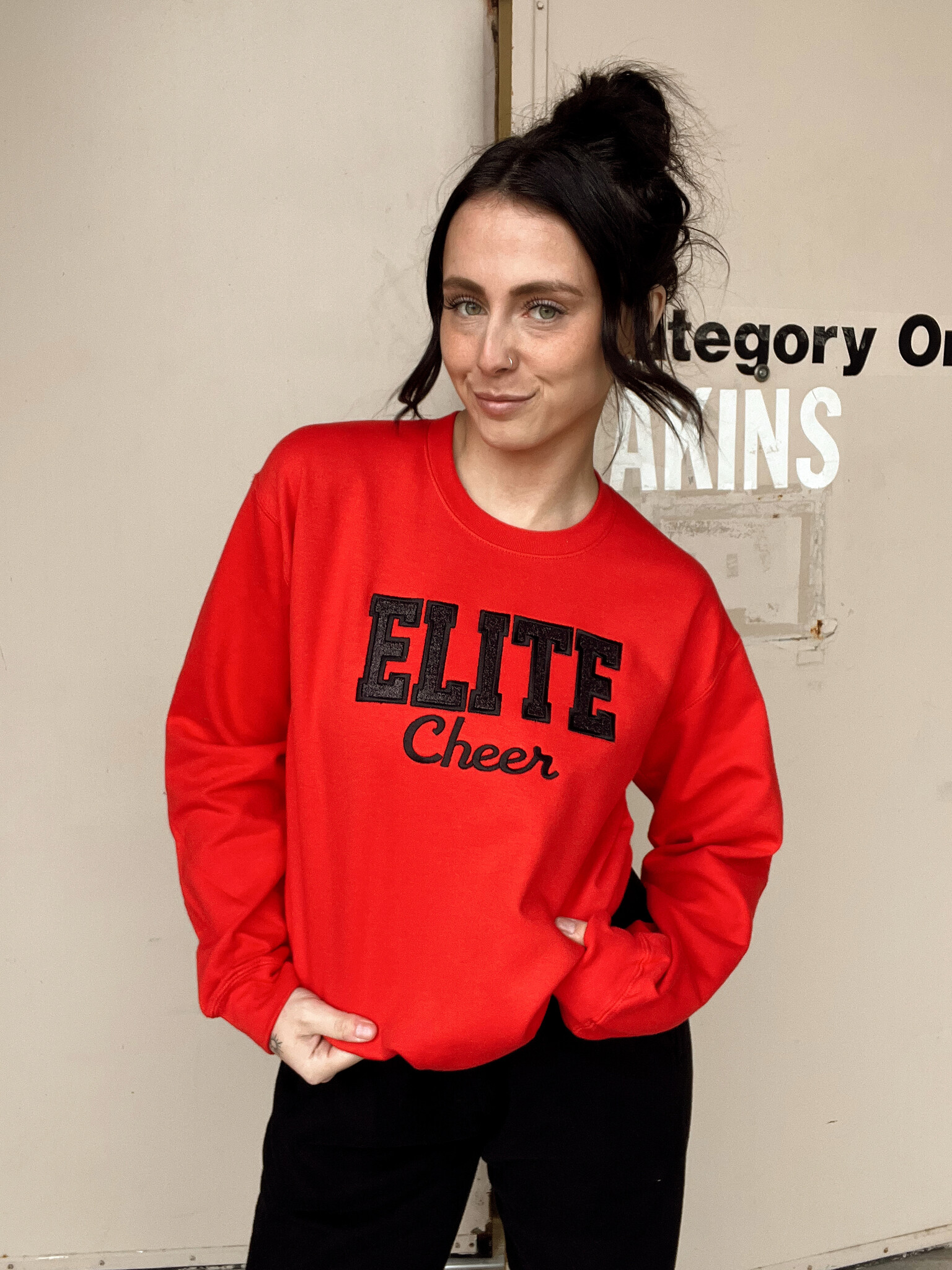 Elite Cheer Sparkle Emb. Crew - Ash & Ash Co