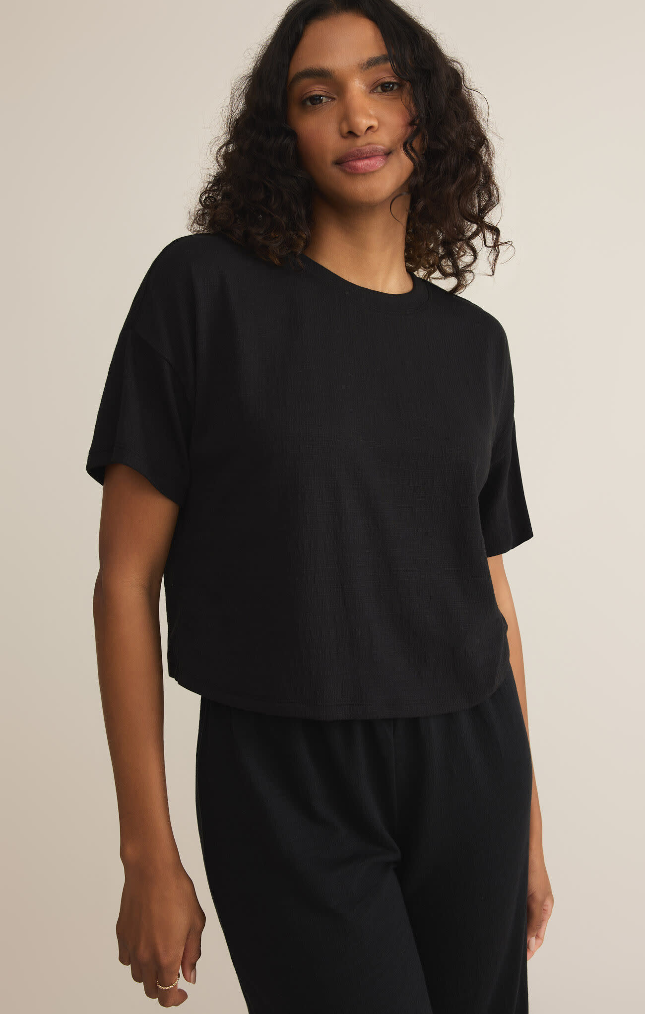Sway Textured Crop Tee - Cleo + Kin