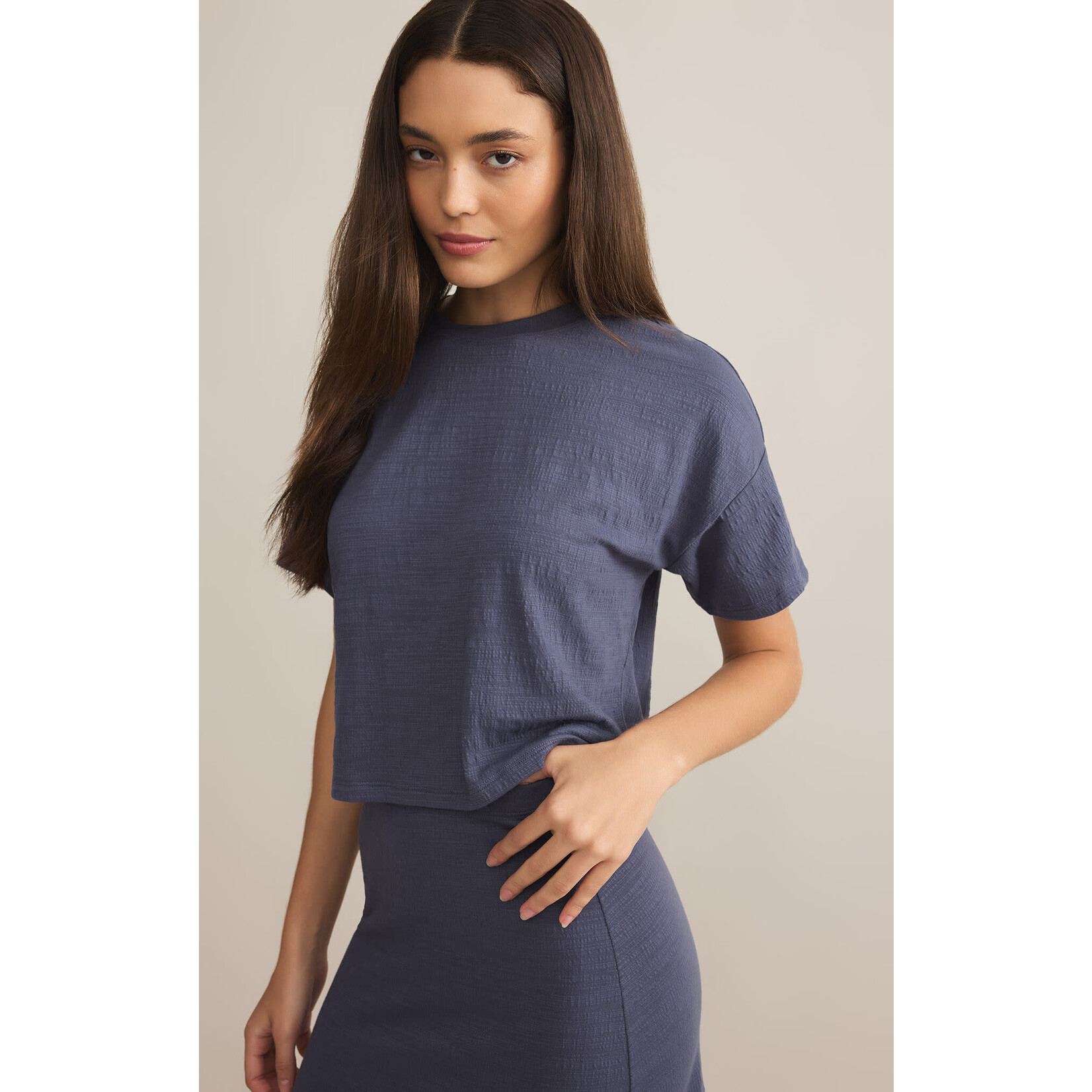 Sway Textured Crop Tee - Cleo + Kin