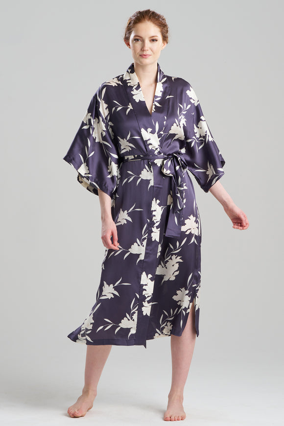 Natori Edit V24101 Lily Printed Satin Fashion Icon Robe - Allure ...