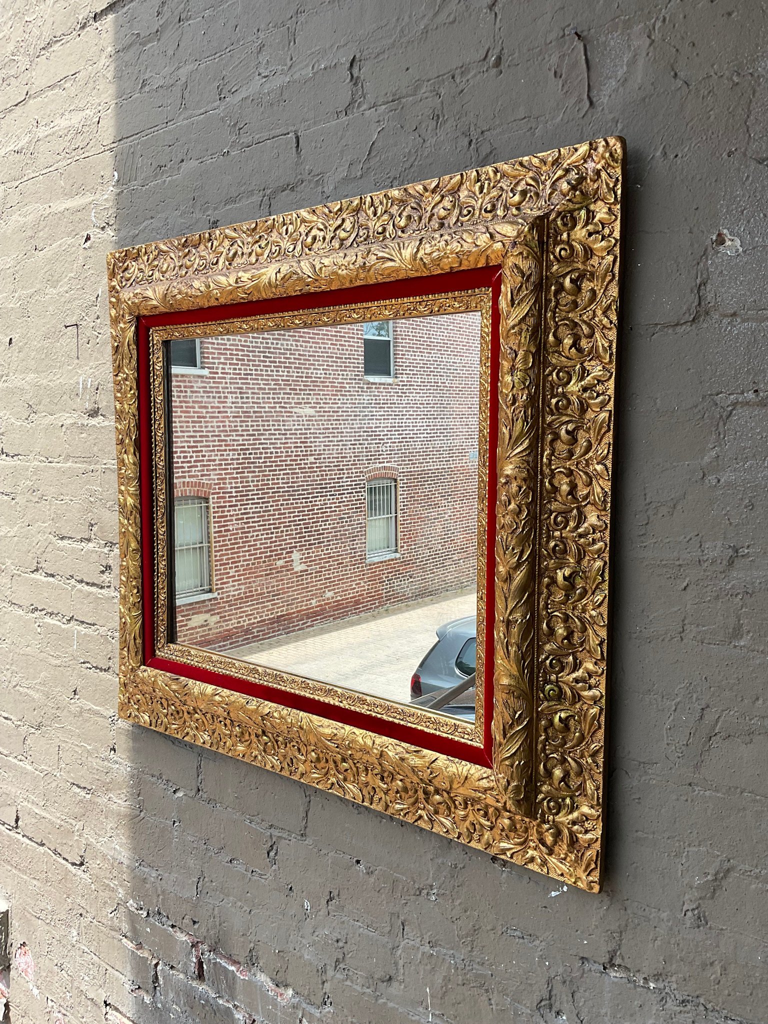 Gilt & Velvet Mirror - GoodWood