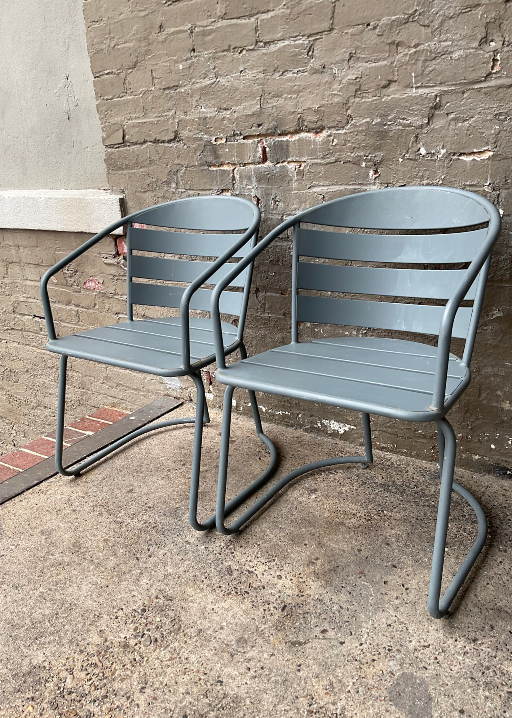 Pair of Metal Patio Chairs - GoodWood