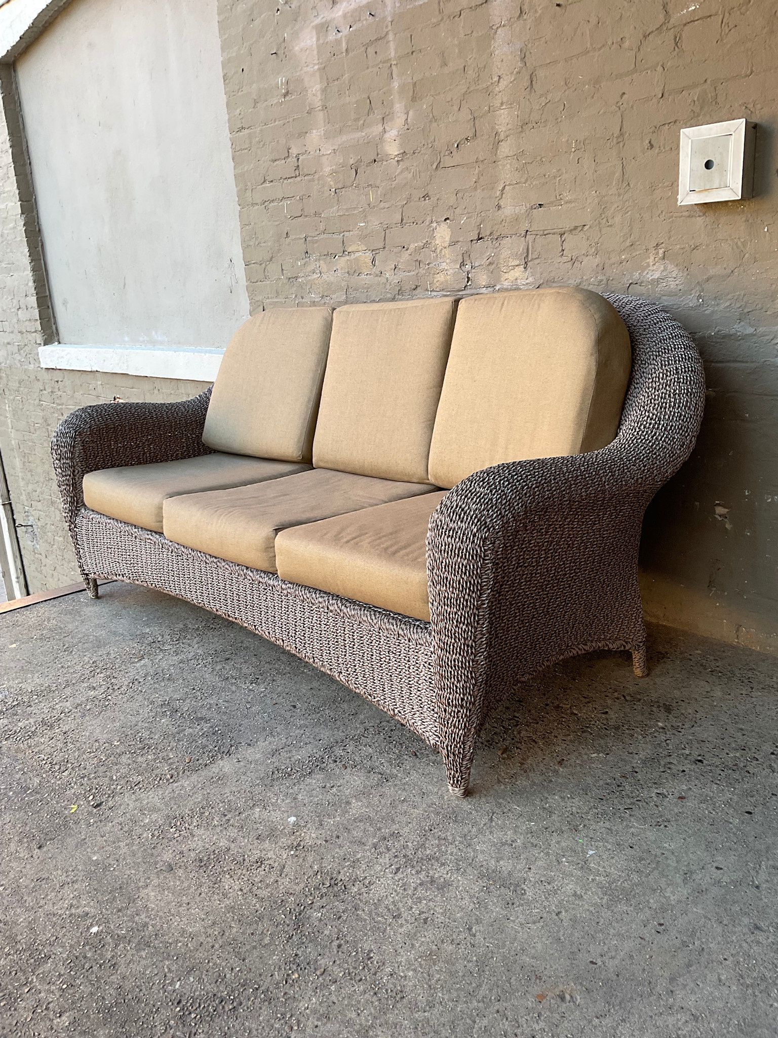 Art Deco Style Faux Wicker Sofa - GoodWood