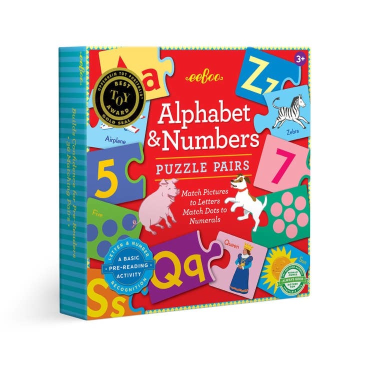 Eeboo Alphabet Puzzle Pairs - Two & A Half Sisters