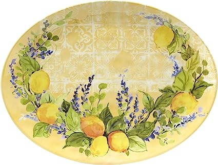 CI lemon oval platter - Two & A Half Sisters