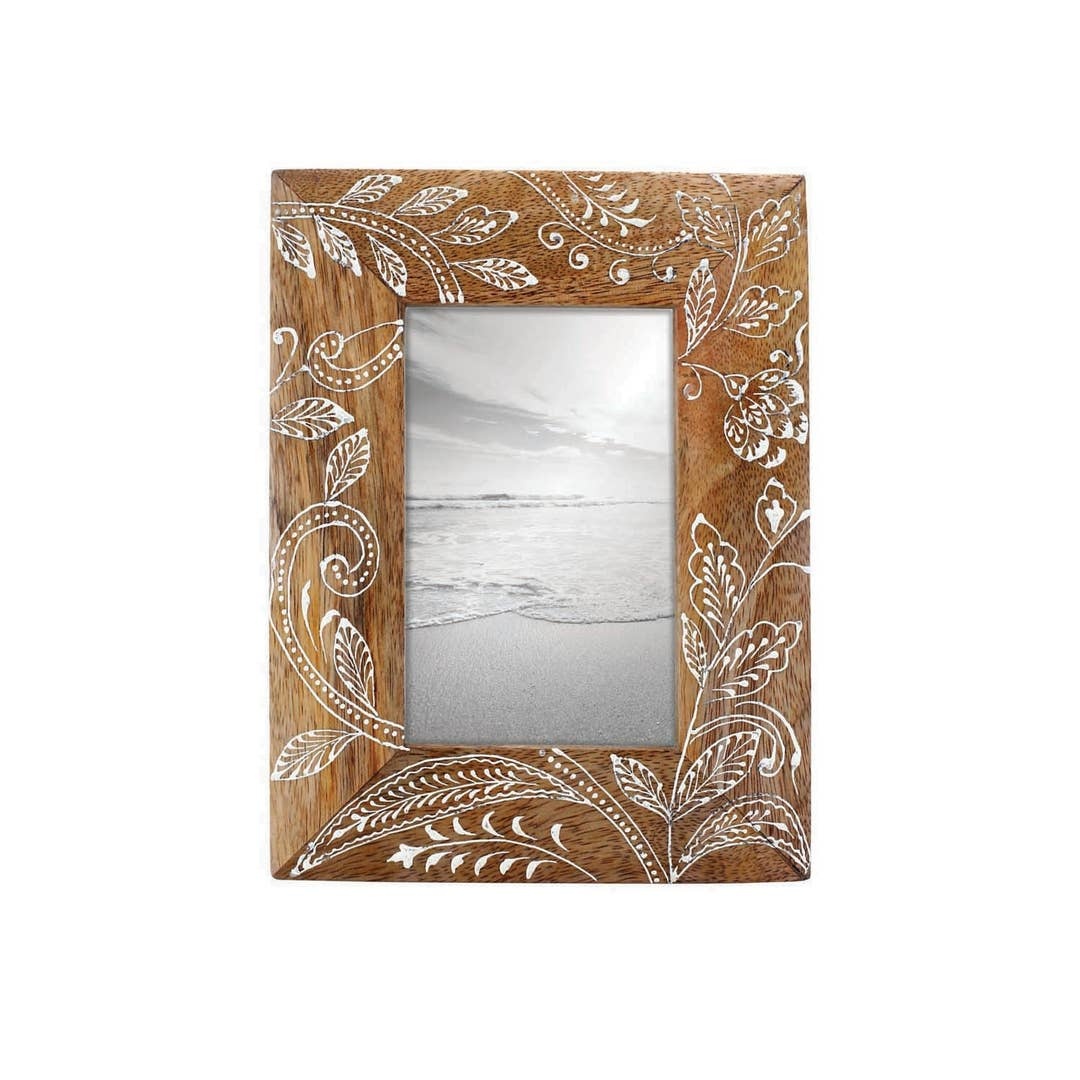 Foreside Home & Garden 4x6 Floral Henna Photo Frame - Two & A Half Sisters