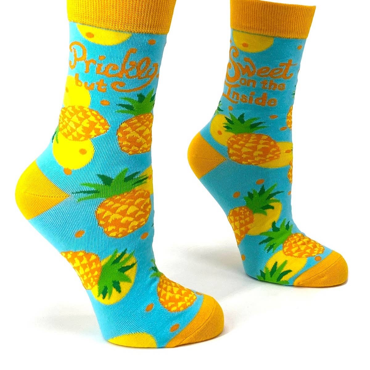 Prickly, But Sweet On the Inside Women's Pineapple Crew Socks - Two & A ...