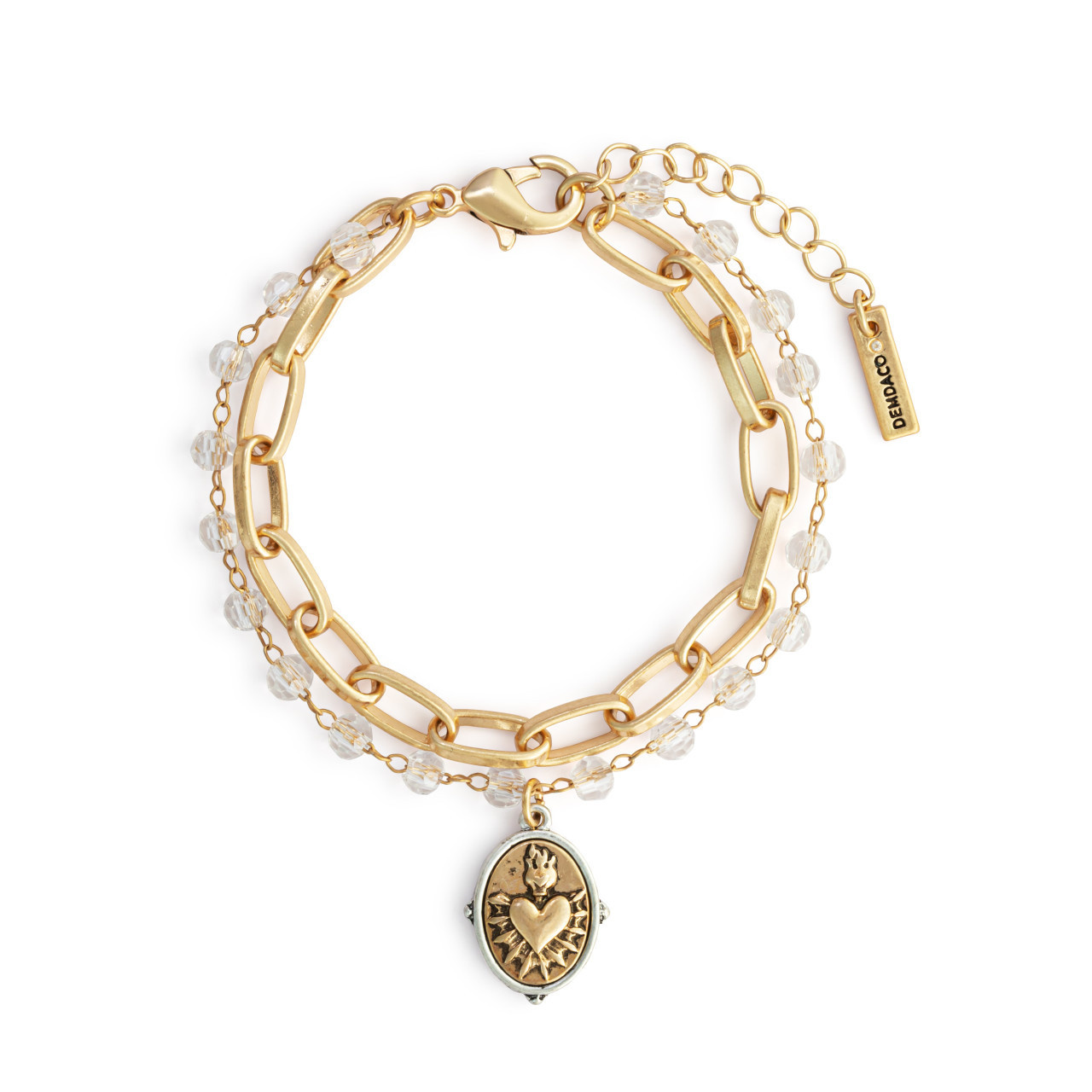 Demdaco Sacred Heart Bracelet - Gold - Two & A Half Sisters