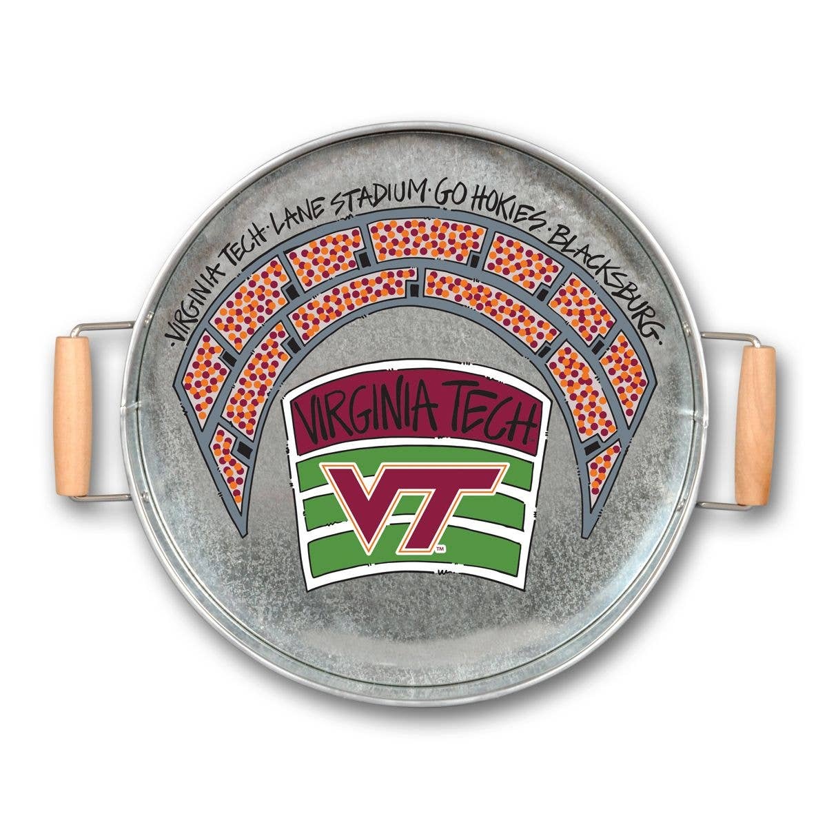 Magnolia Lane-Virginia Tech- Metal Tray - Two & A Half Sisters