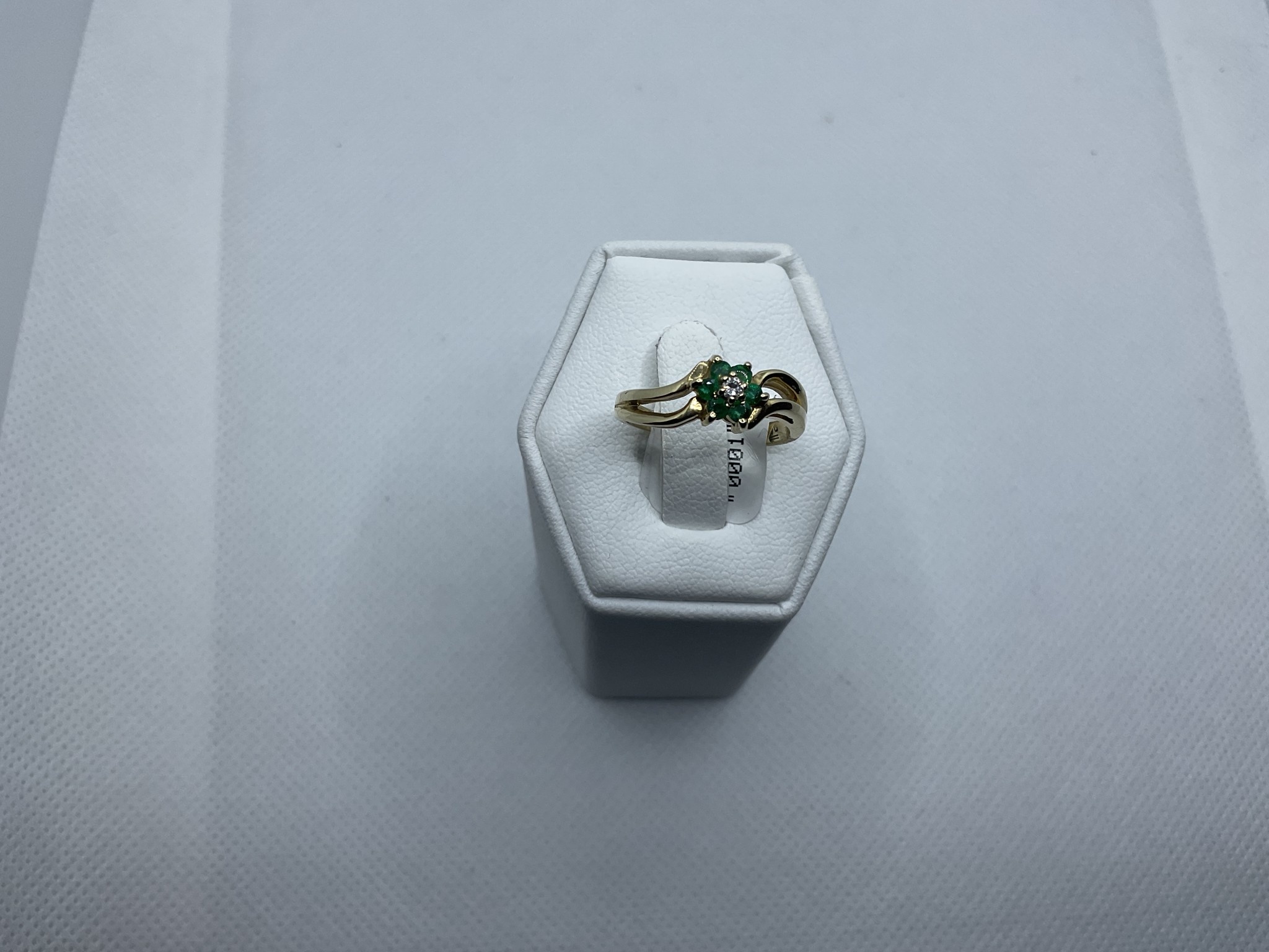 Jordans Tulip Diamond and Emerald Cluster - Jordan's of Dunn