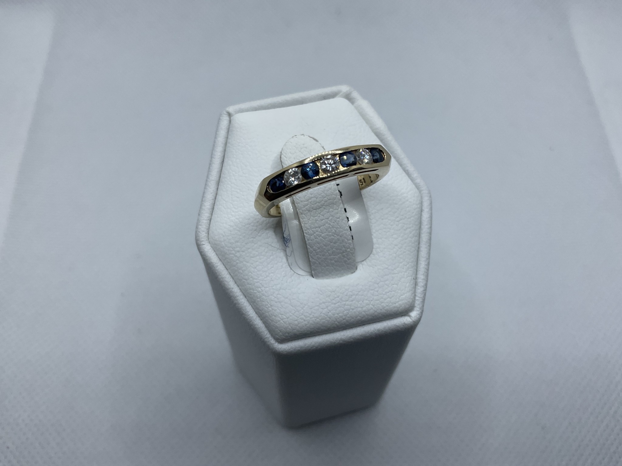 Jordans Channel Set Diamond and .32 cttw Sapphire Alt Band - Jordan's ...