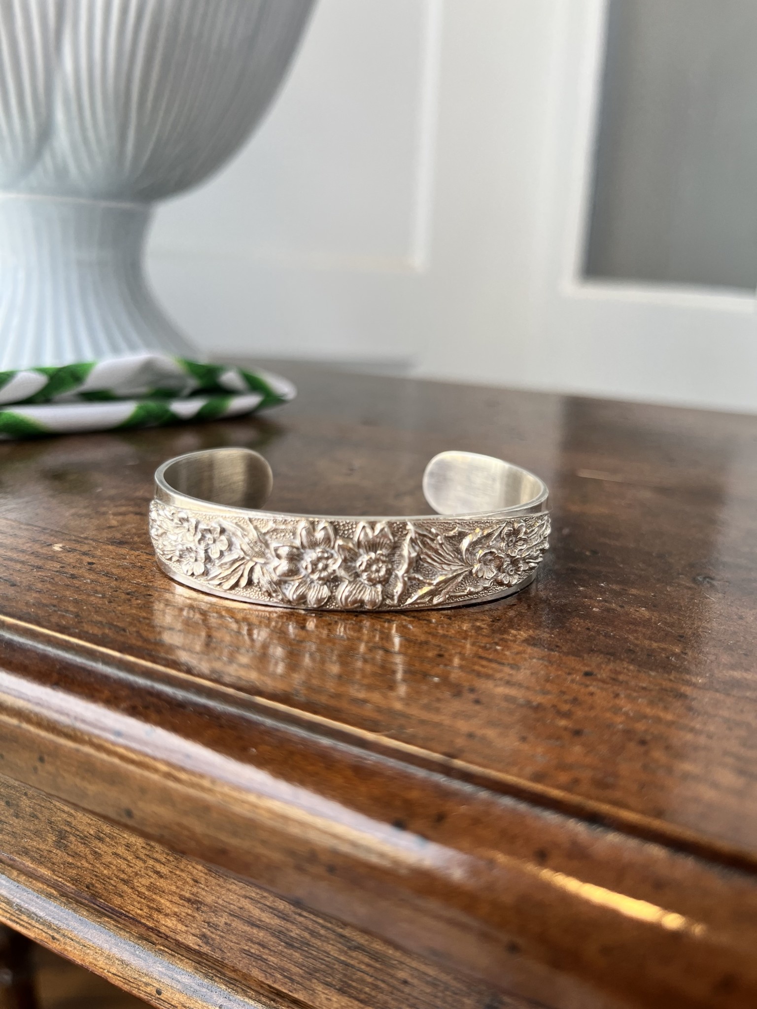 Estate Stieff Forget Me Not Bracelet Med