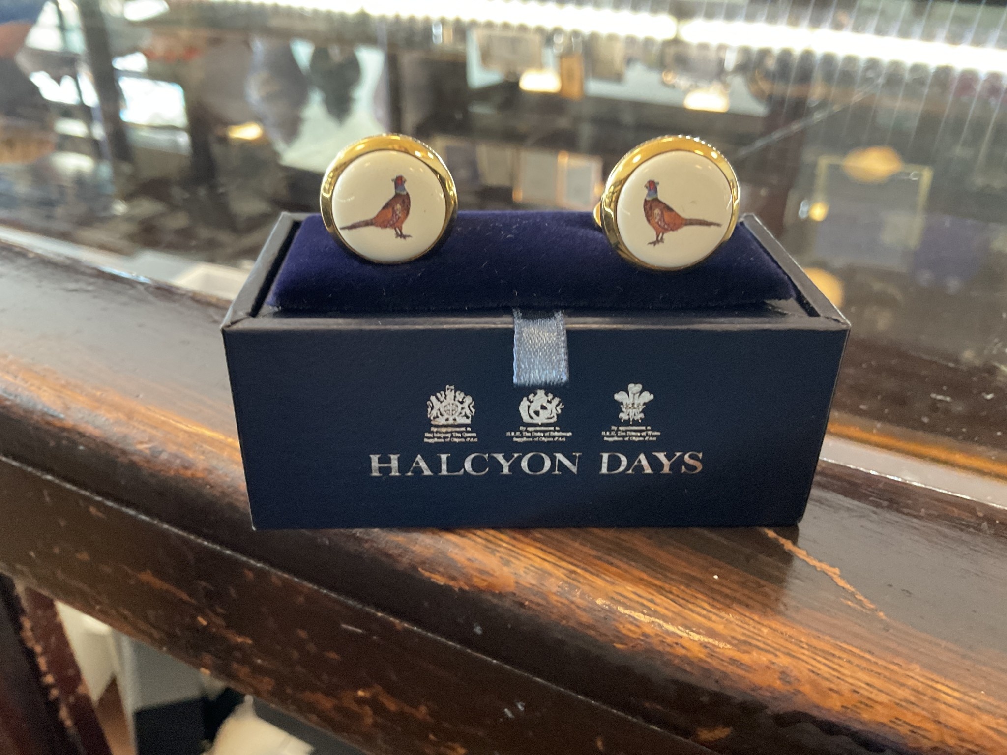 Pheasant Palladium Gold Cufflinks - Jordan's of Dunn
