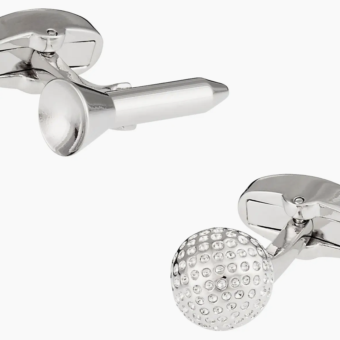 Golf Ball and Tee Cufflinks - Jordan's of Dunn