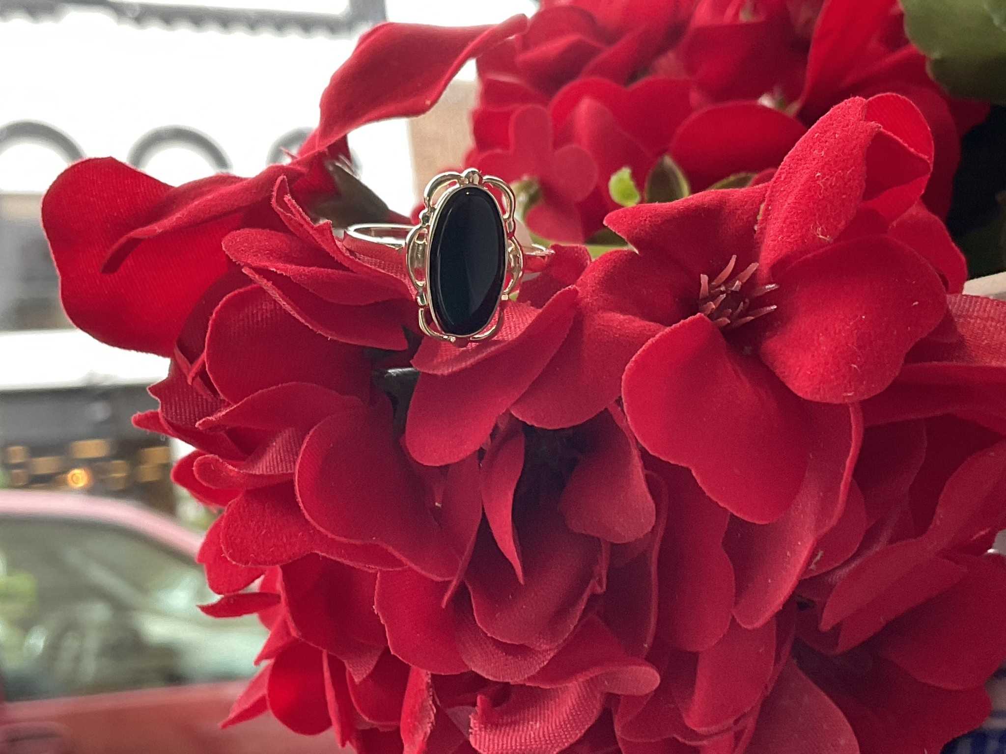 Black Onyx Lace Ring 10k sz 6 - Jordan's of Dunn