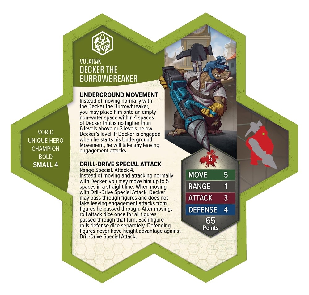 HEROSCAPE - DECKER THE BURROWBREAKER (EN)| Board Game - Le Maitre Du Jeu Verdun