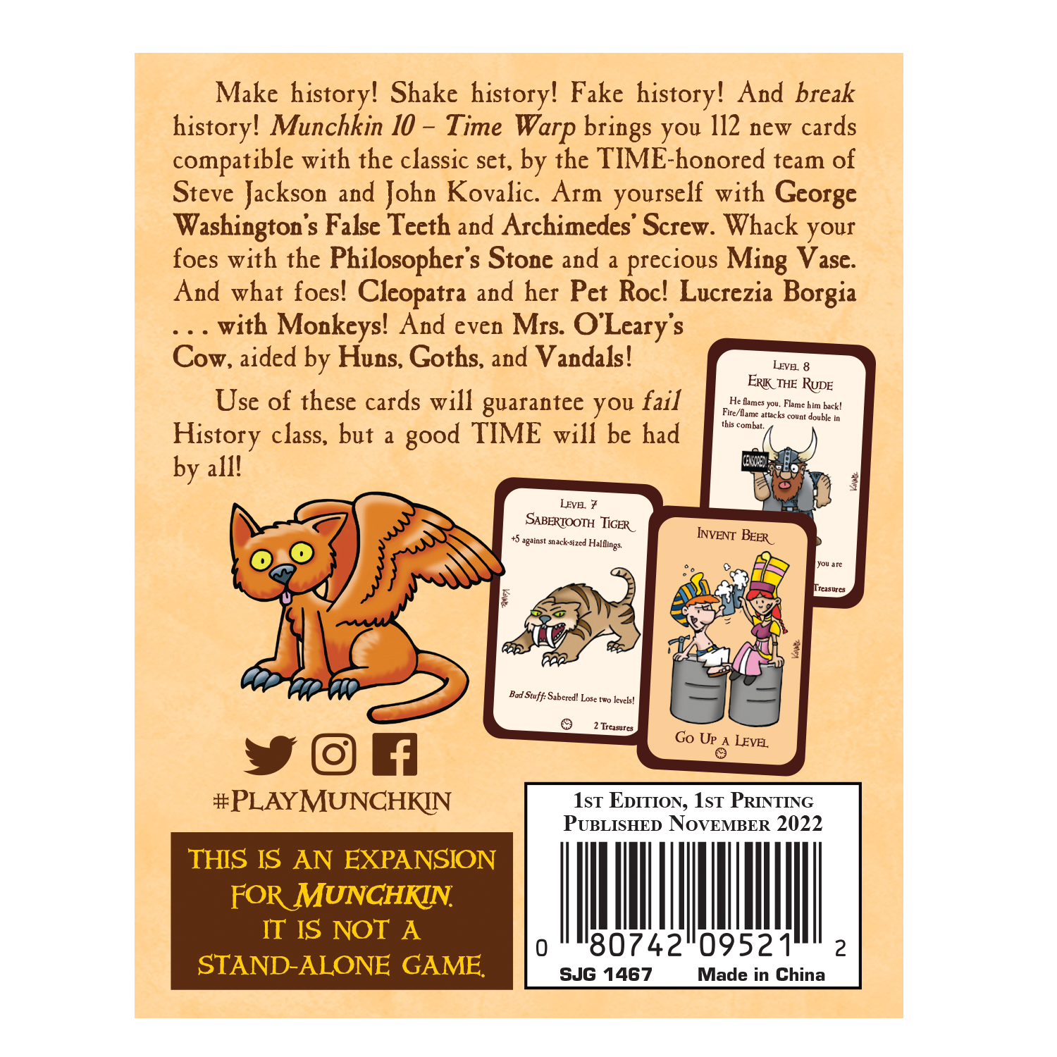 MUNCHKIN 10 TIME WARP (EN) - Le Maitre Du Jeu Verdun