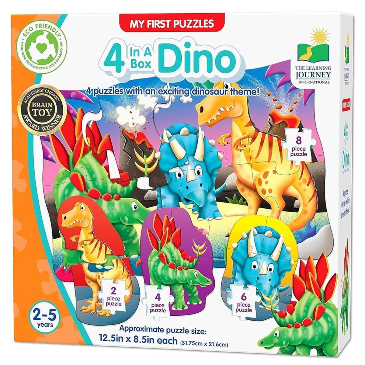 PUZZLE - MY FIRST PUZZLE SETS: 4 IN A BOX : DINO - Le Maitre Du Jeu Verdun