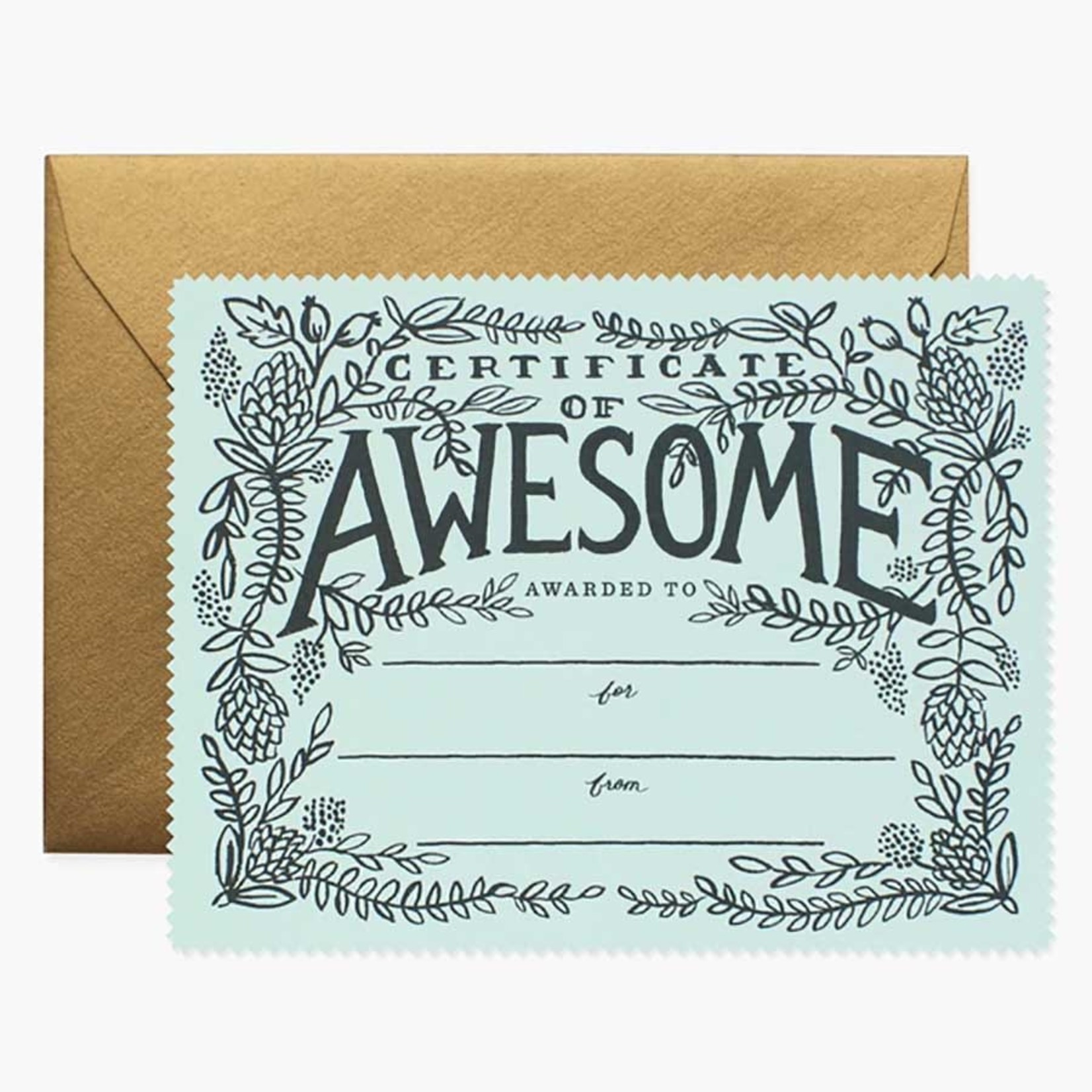 Certificate of Awesome - Blue Leaf Houston