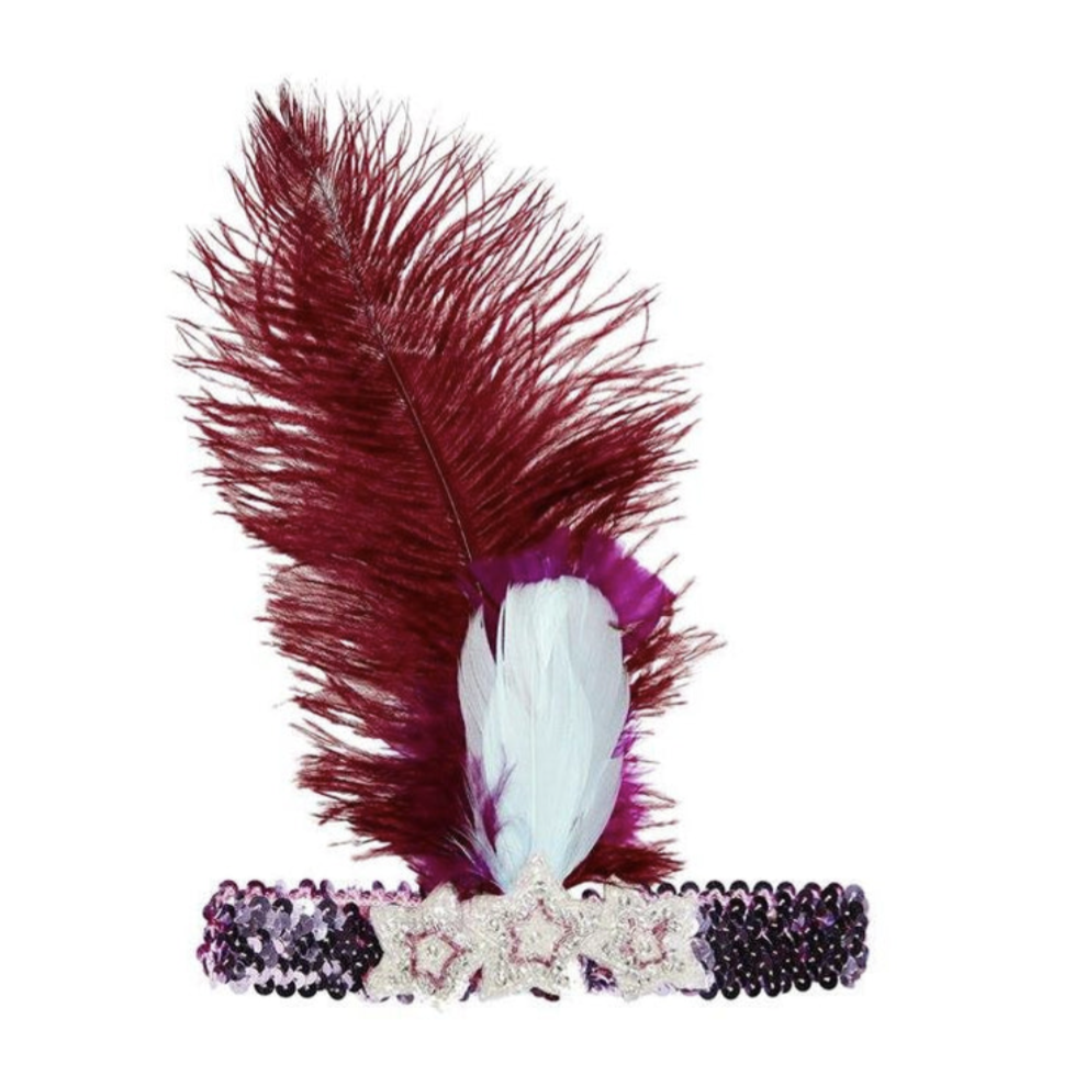 Carnival Feather Headband - Blue Leaf Houston