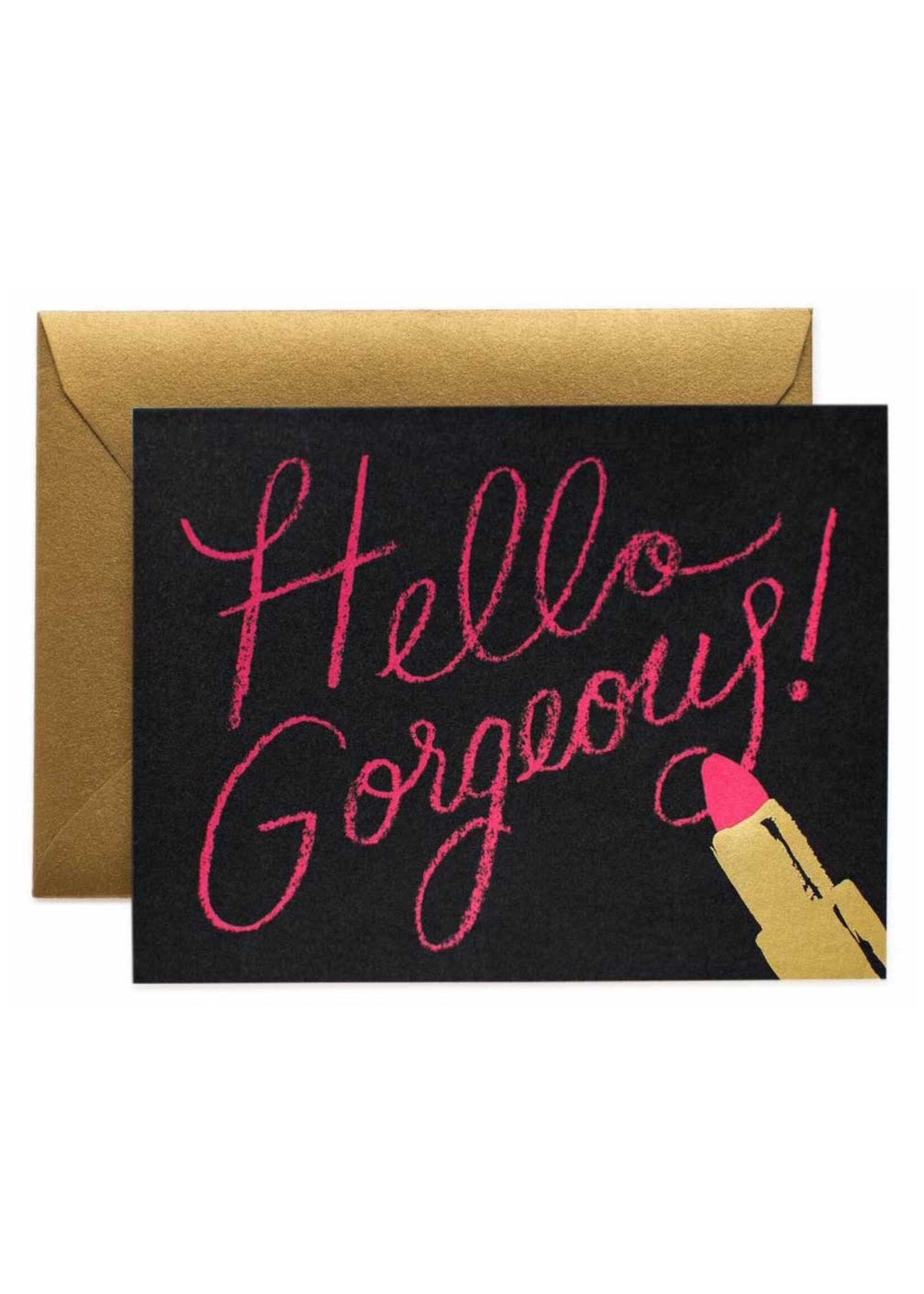 Hello Gorgeous Card - Blue Leaf Houston