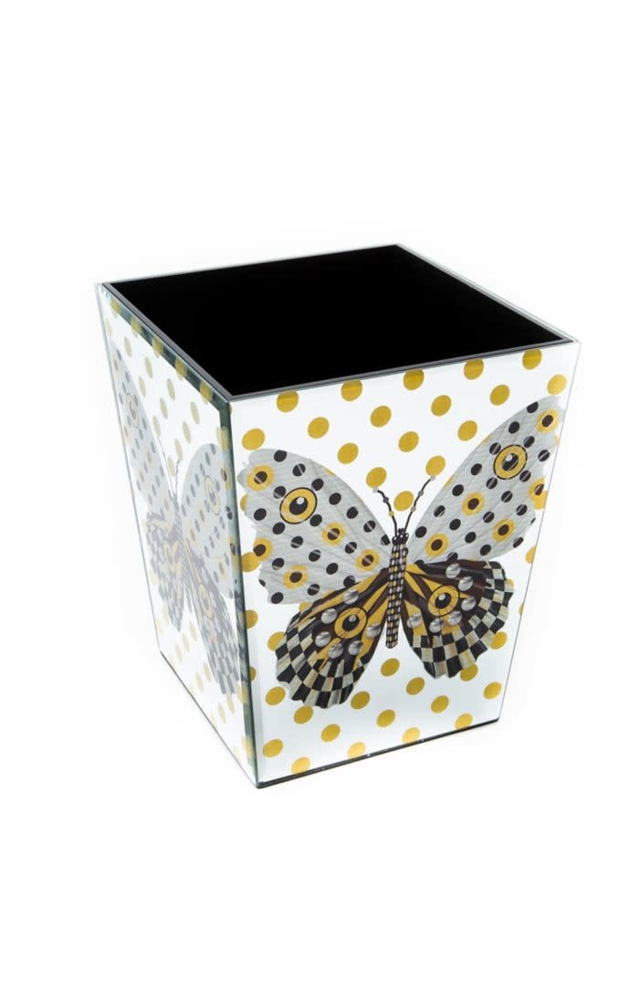 Spot on Butterfly Waste Bin - Blue Leaf Houston