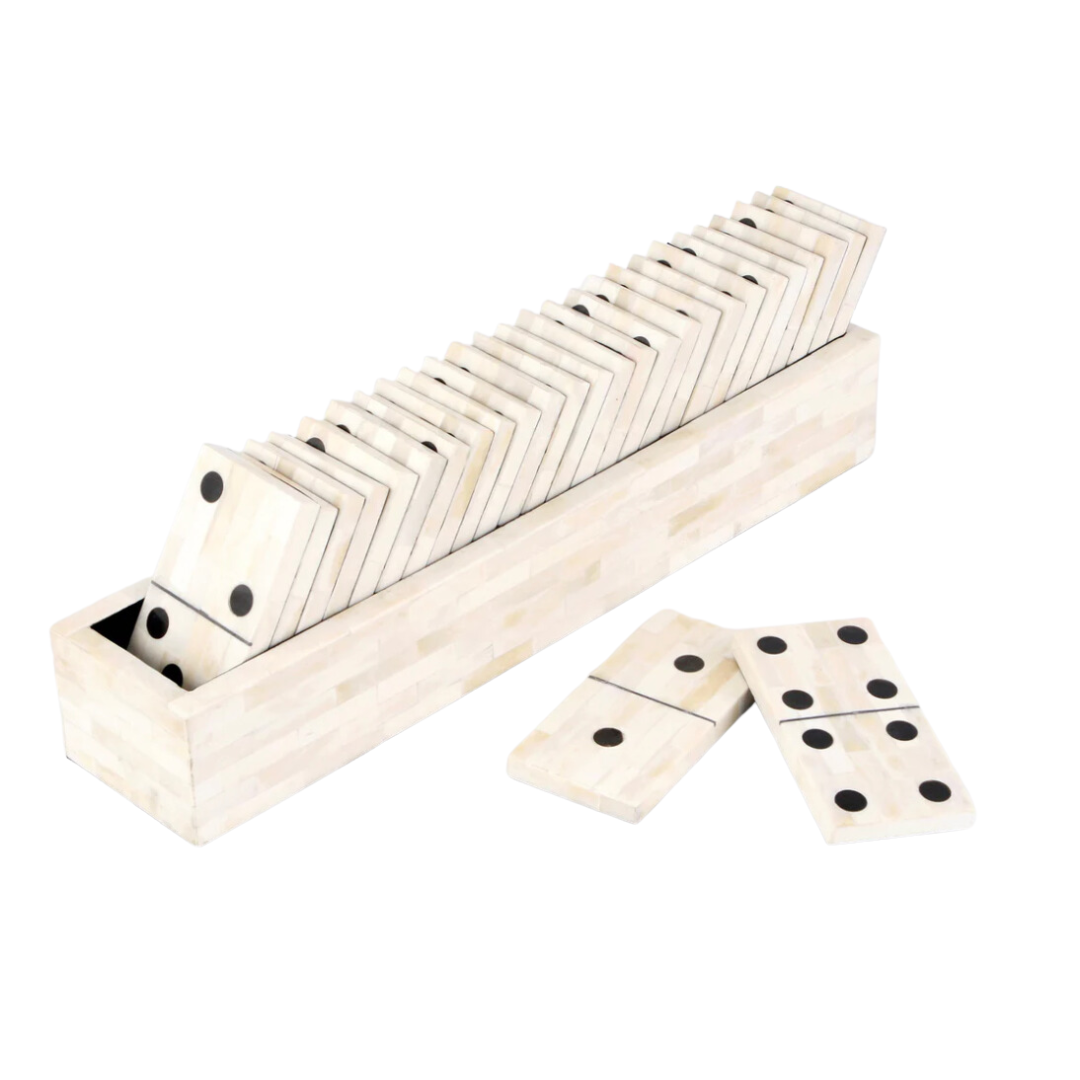 BONE EXTRA LARGE DOMINOS - Blue Leaf Houston