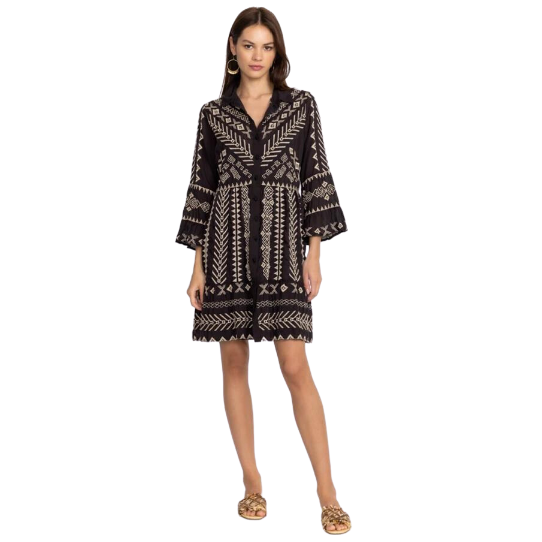CHARIS EASY TIERED DRESS (SLIP) - Blue Leaf Houston
