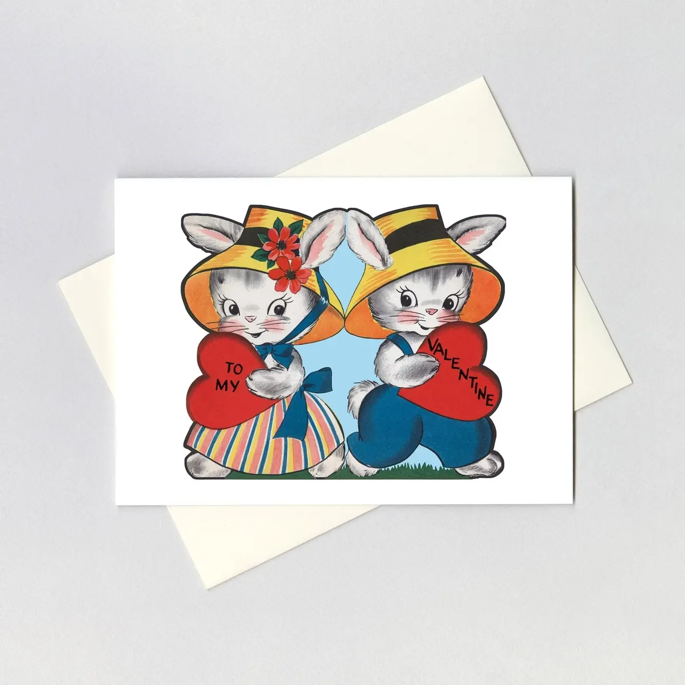 Bunnies Valentine - Valentine's Day Card - Blue Leaf Houston
