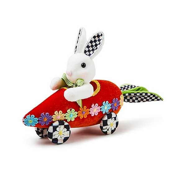 calico bunny in carrot car - Blue Leaf Houston