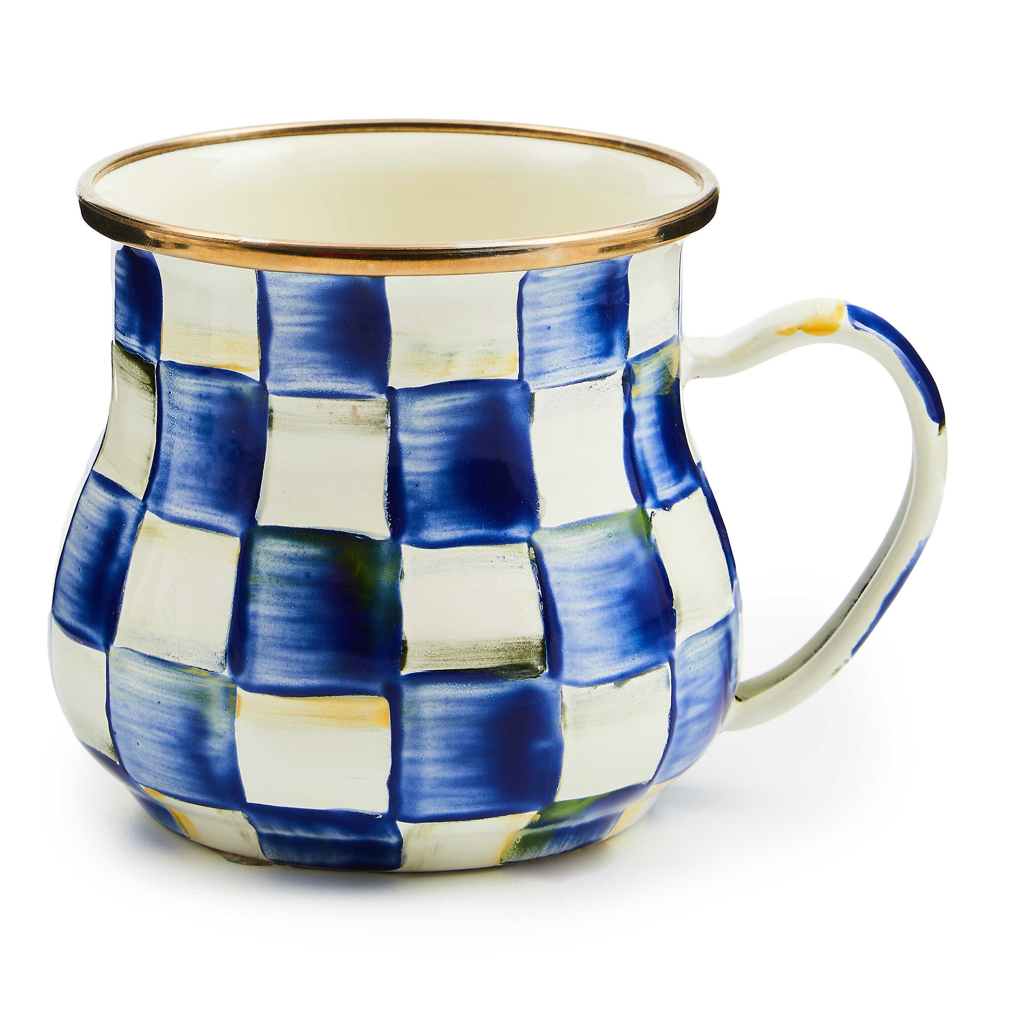 Royal Check Mug - Blue Leaf Houston