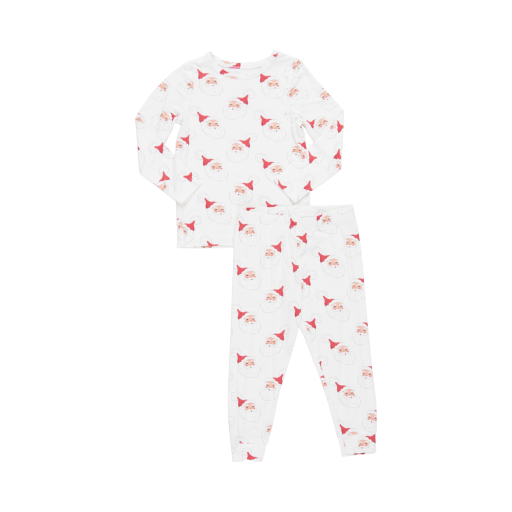Pink Chicken kids bamboo pj set - small santas - Blue Leaf Houston