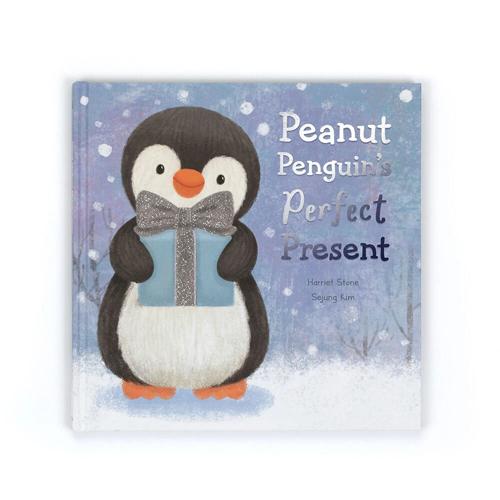 Jellycat Peanut Penguin’s Perfect Present Book - Blue Leaf Houston