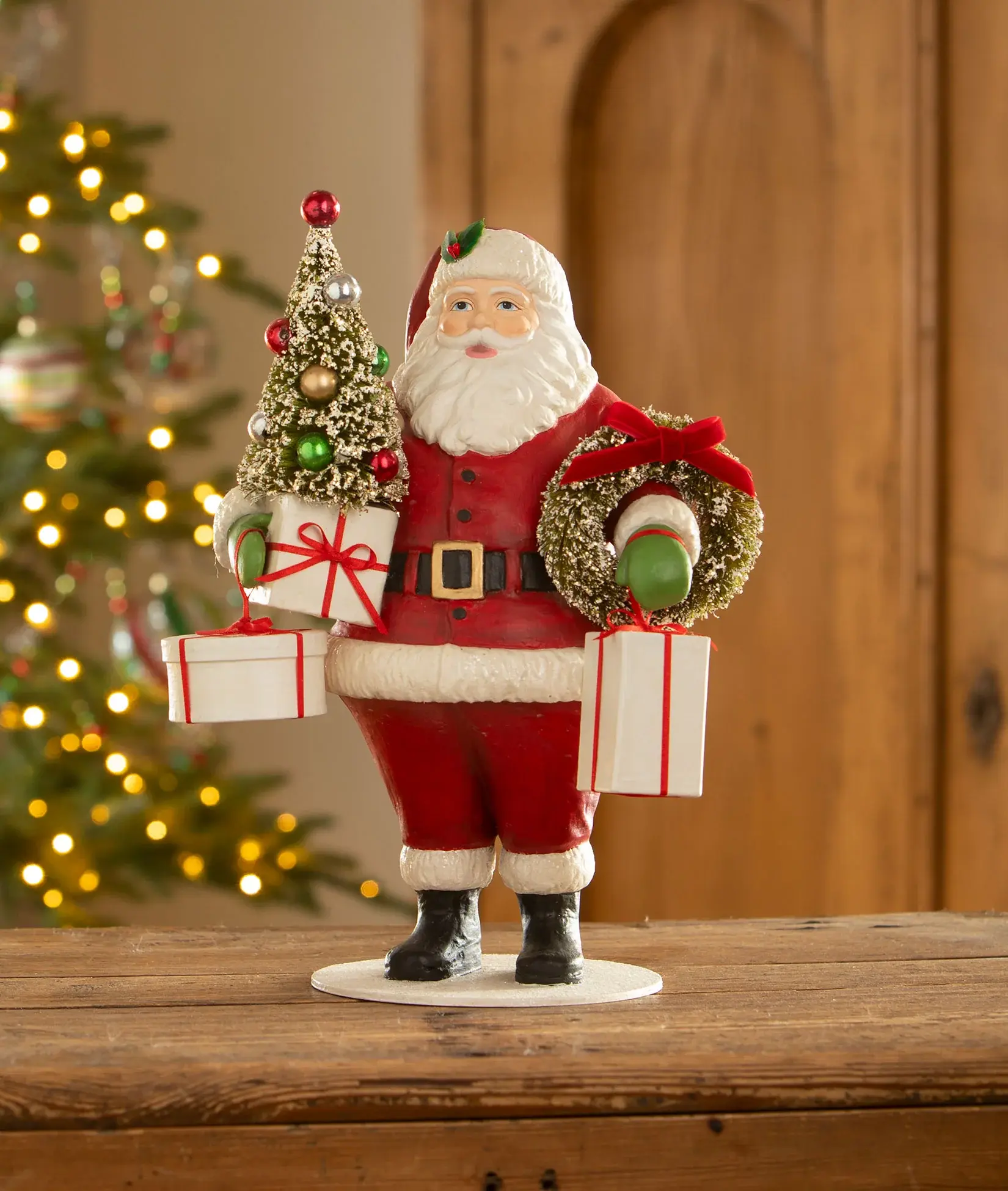 Bethany Lowe Designs, Inc. Santa With Christmas Presents - Blue Leaf ...