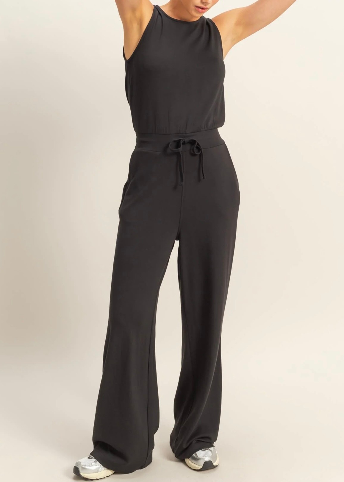 Lileah Drawstring Waist Jumpsuit - So Obsessed Boutique