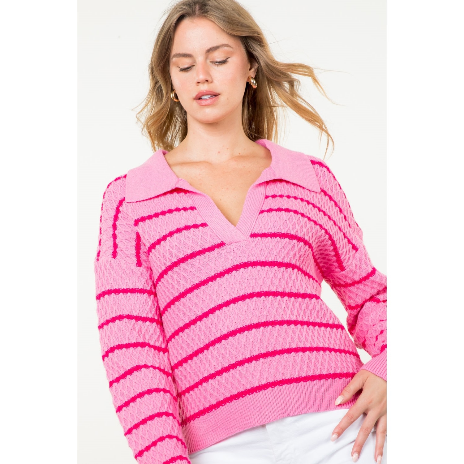 Pink with Red Stripes Sweater - Something New Marketing DBA LouLou's ...