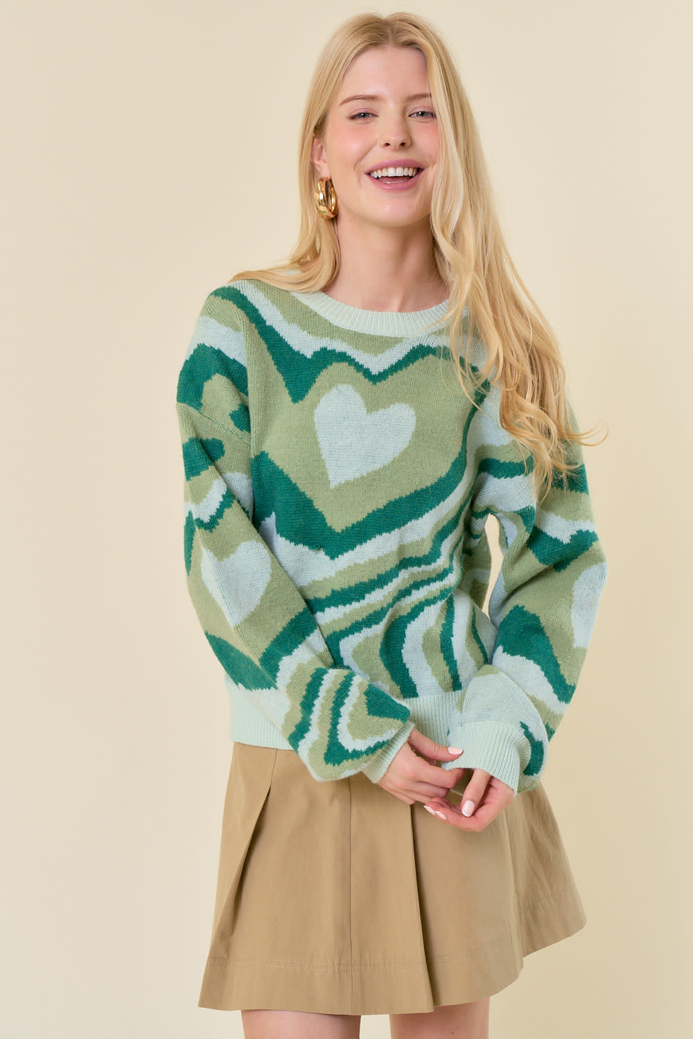 Retro Heart Sweater - Something New Marketing DBA LouLou's Boutique