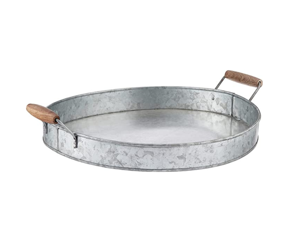Galvanized Metal Serving Tray - Top Notch DFW, LLC