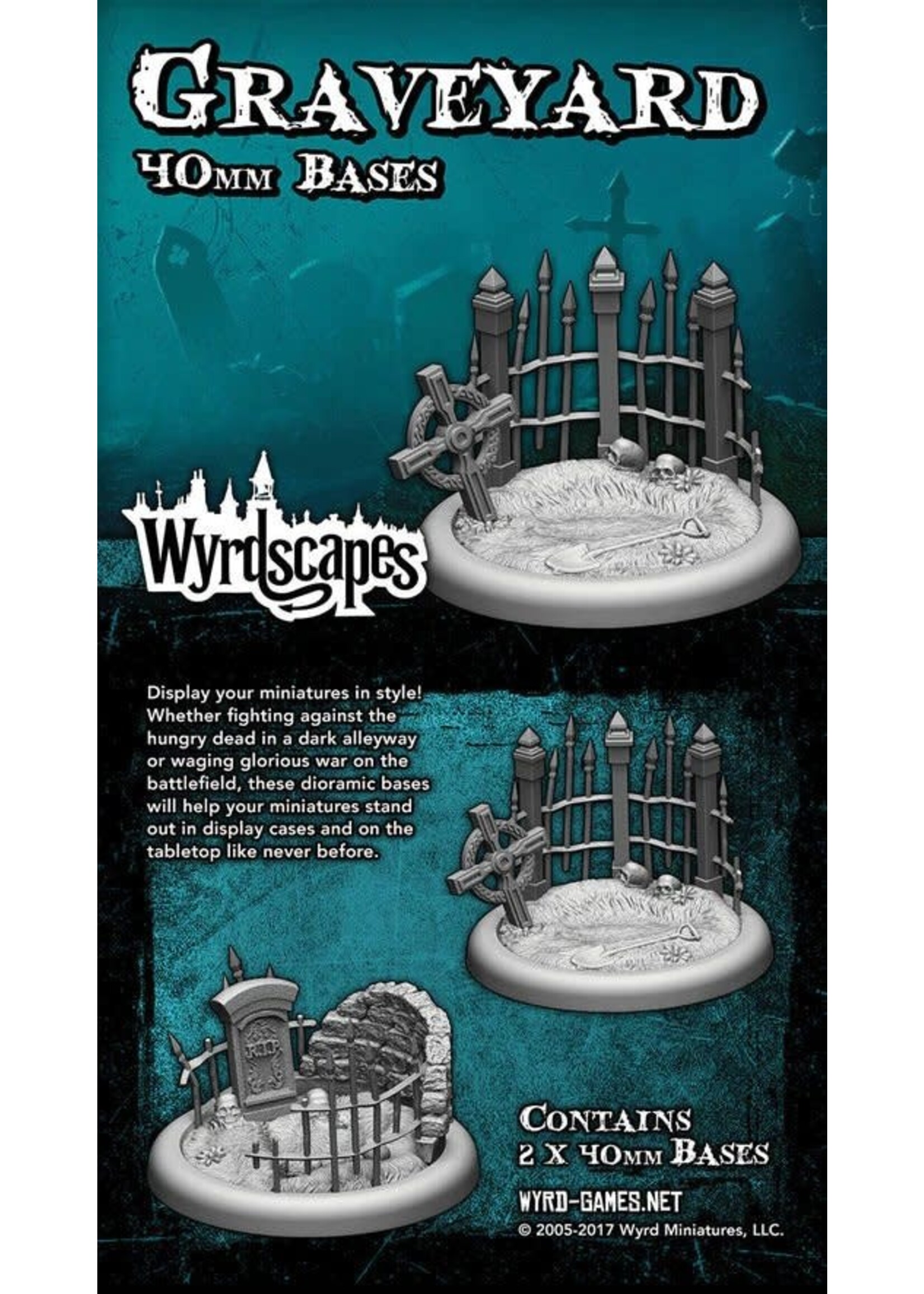 Graveyard 40mm Bases (2) - Wyrdscapes - La boutique Tabletop