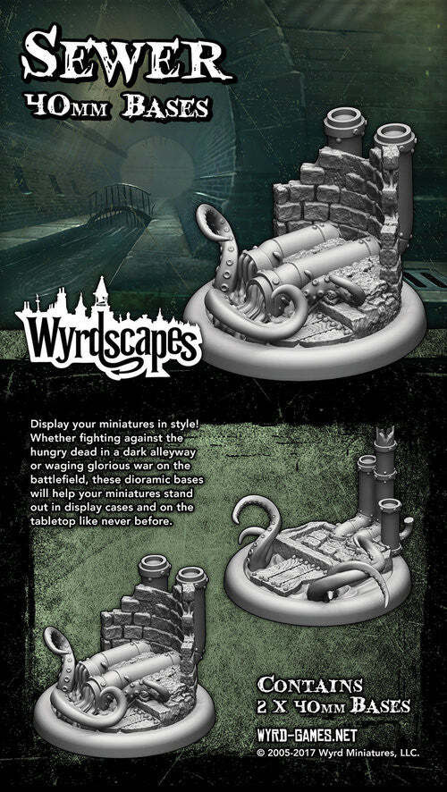 Sewer 40mm Bases (2) - Wyrdscapes - La boutique Tabletop