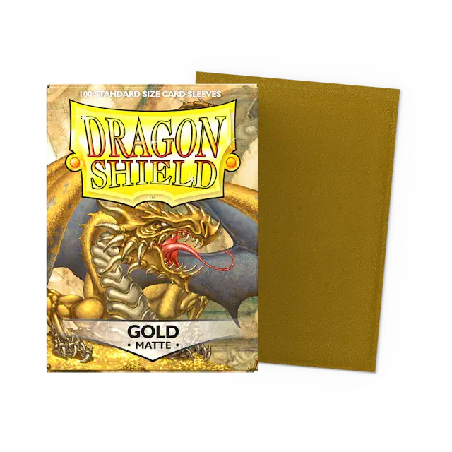 Dragon Shield Gold Matte (100) - La boutique Tabletop