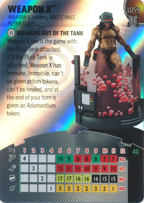 WizKids dwxL059 Weapon X Legacy Card - La boutique Tabletop