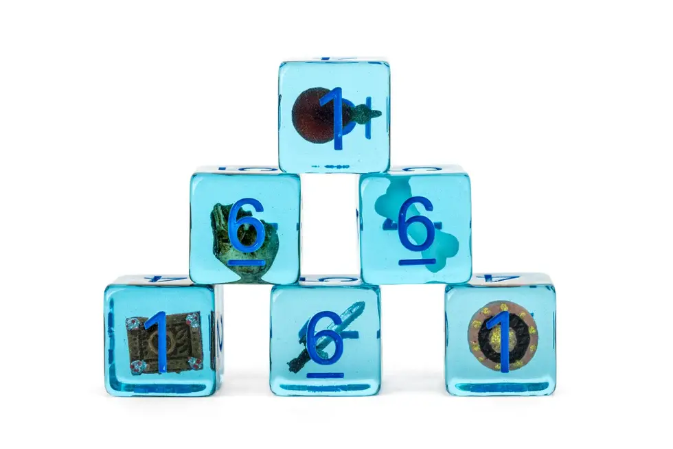 Gelatinous Cube 6 Piece d6 Dice Set - La boutique Tabletop
