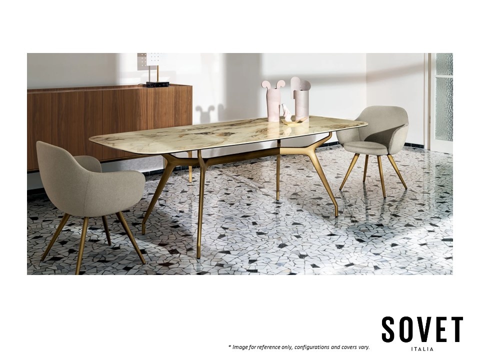 ARKOS SHAPED RECTANGULAR DINING TABLE - Westhill Interiors